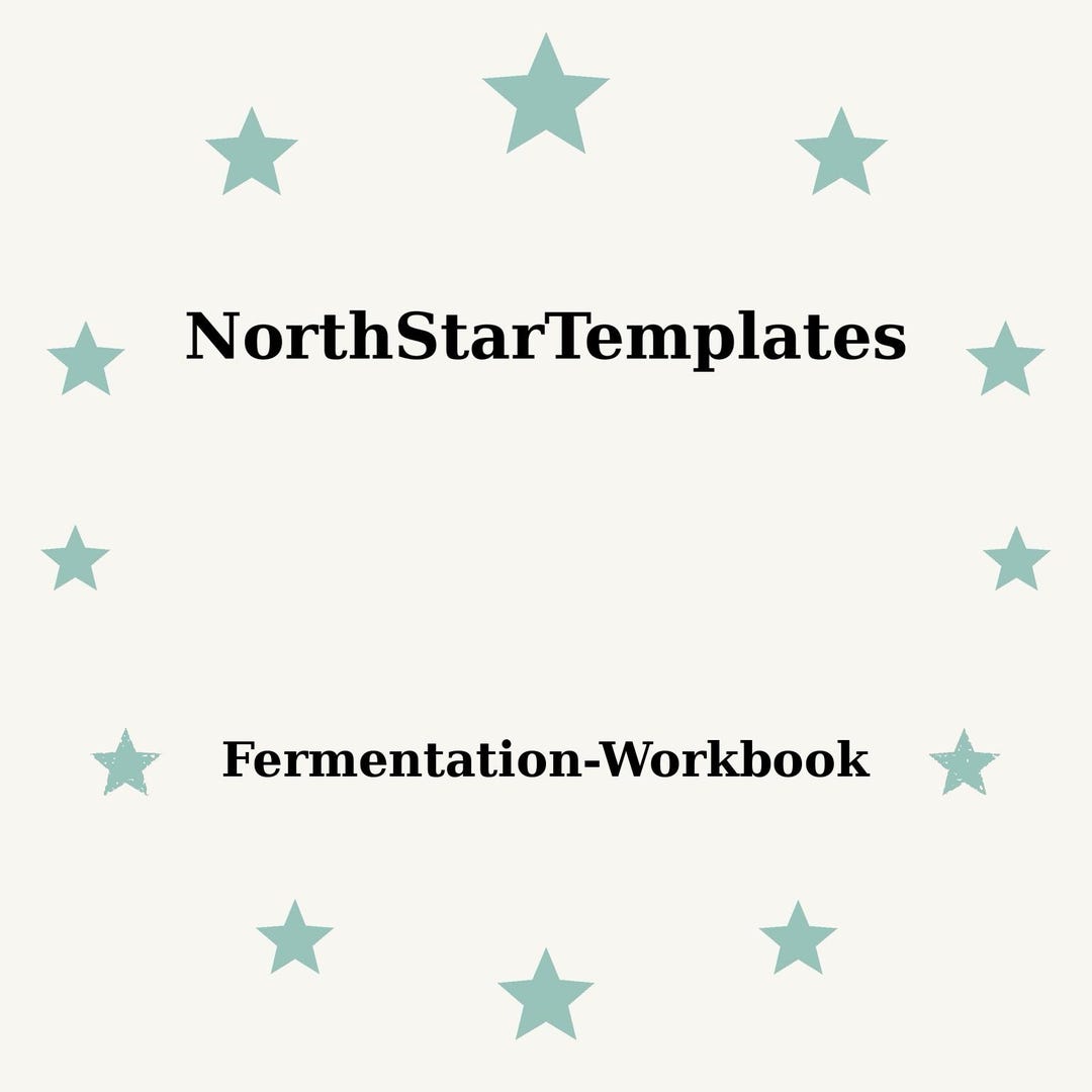 Fermentation Workbook Premium Printable and Editable Template DE EN ES ...