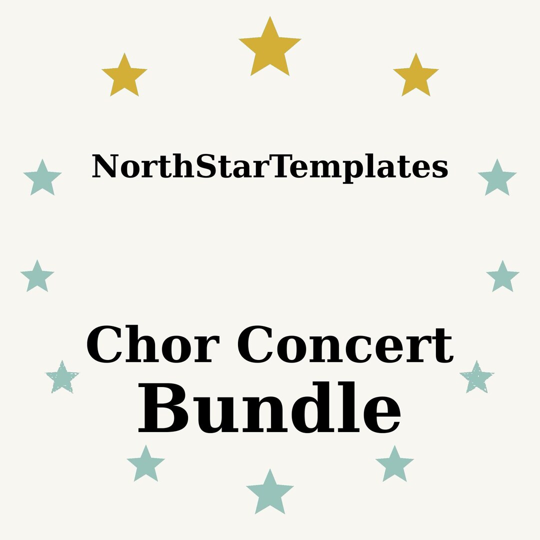 Choir Concert Bundle – 4-part Complete Set - Etsy