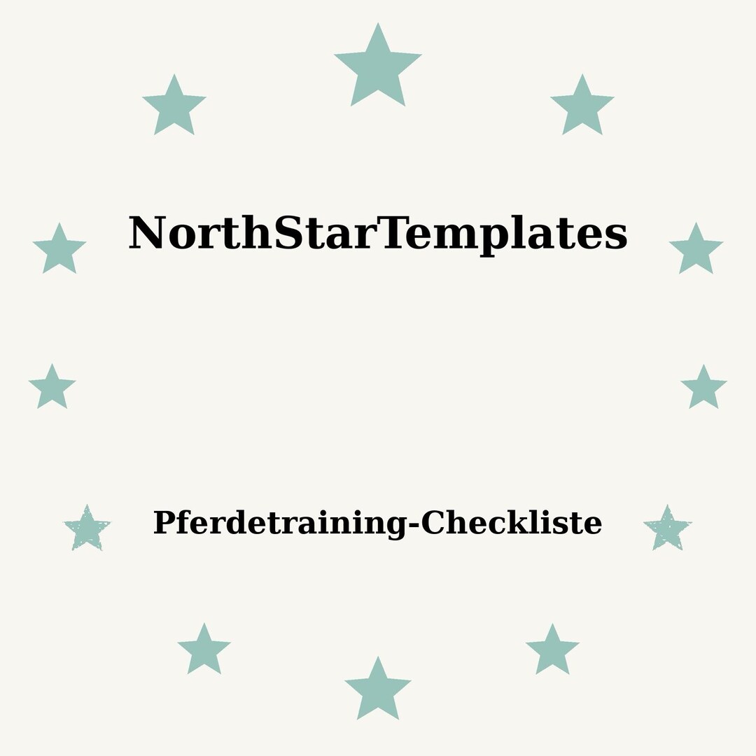 Horse Training Checklist Premium Printable and Editable Template DE EN ...