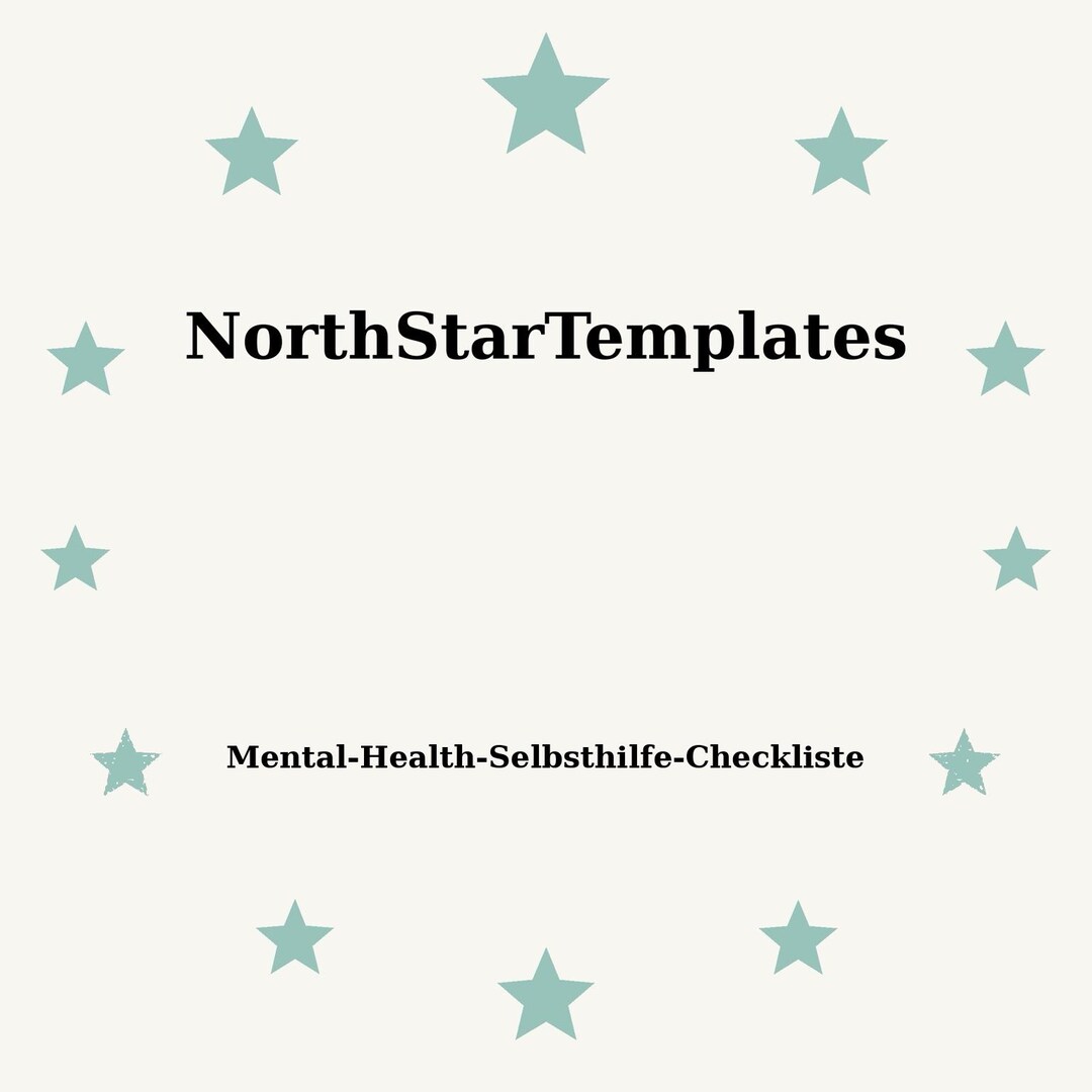 Mental Health Self-help Checklist Premium Printable and Editable ...