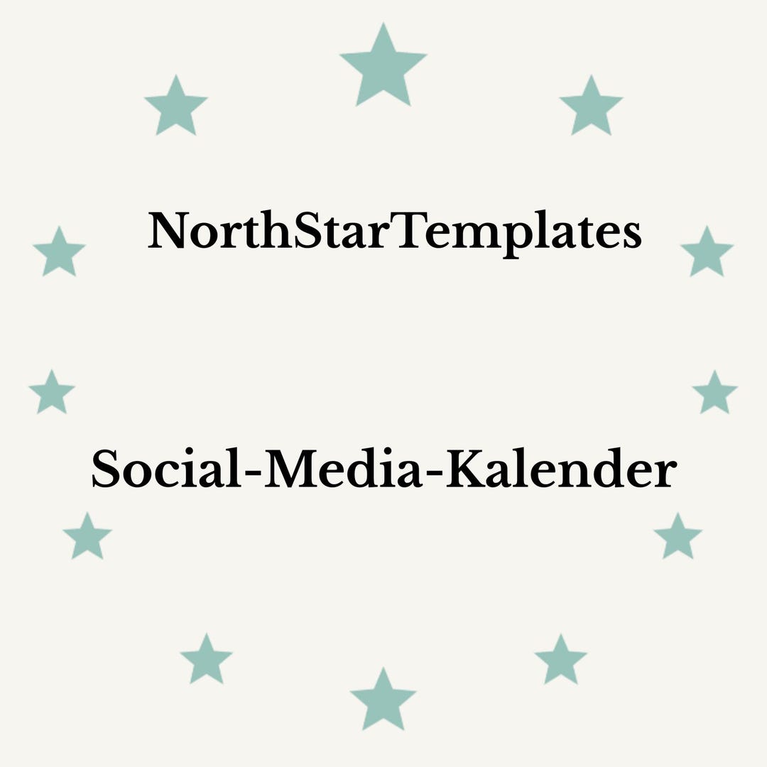 Social Media Calendar Premium Printable and Editable Template DE EN ES ...