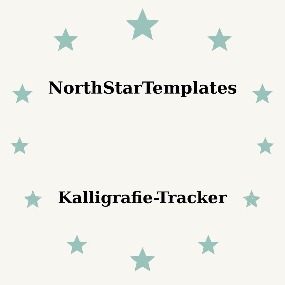 Calligraphy Tracker Premium Printable and Editable Template DE EN ES - Etsy