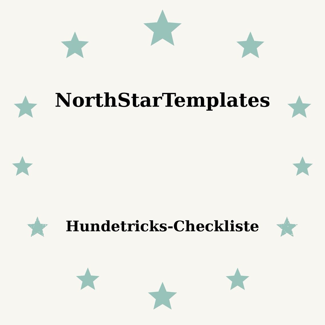 Dog Tricks Checklist Premium Printable and Editable Template DE EN ES ...