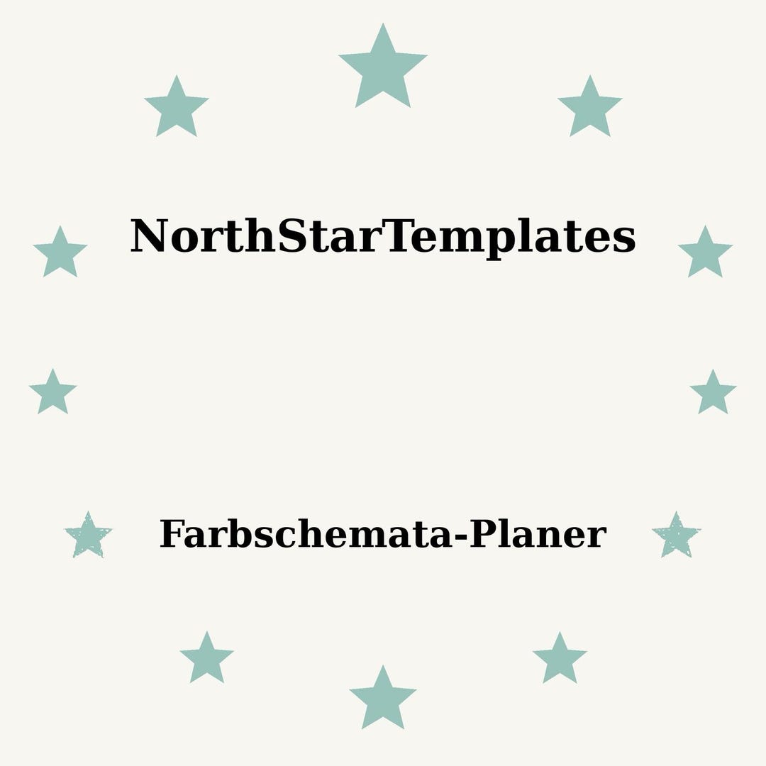 Color Schemes Planner Premium Printable and Editable Template DE EN ES ...