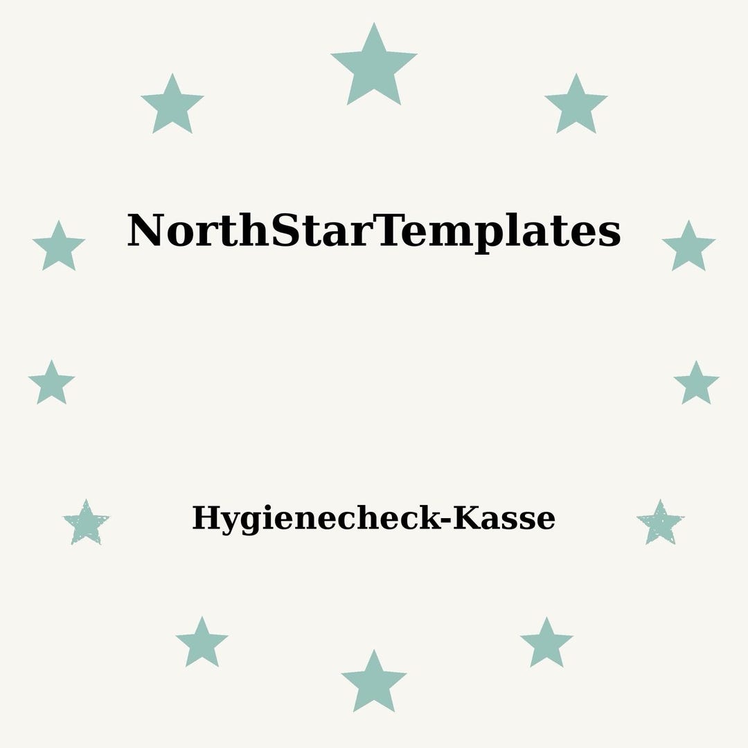Cash Register Hygiene Check Premium Printable and Editable Template DE ...