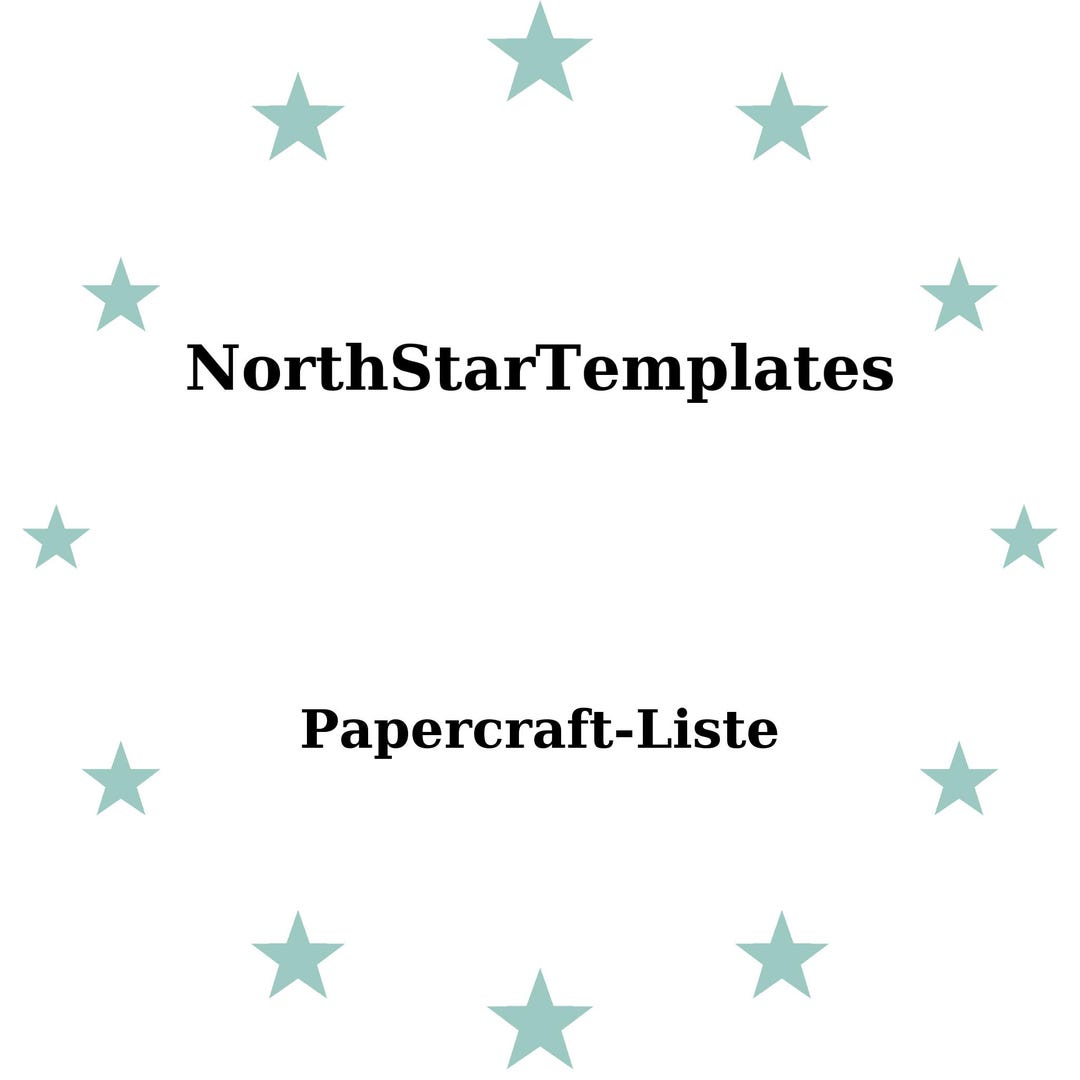 Papercraft List Premium Printable and Editable Template DE EN ES - Etsy