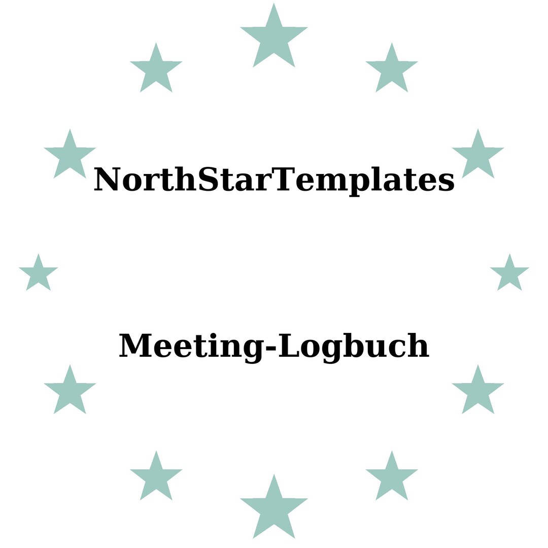 Meeting Logbook Premium Printable and Editable Template DE EN ES - Etsy