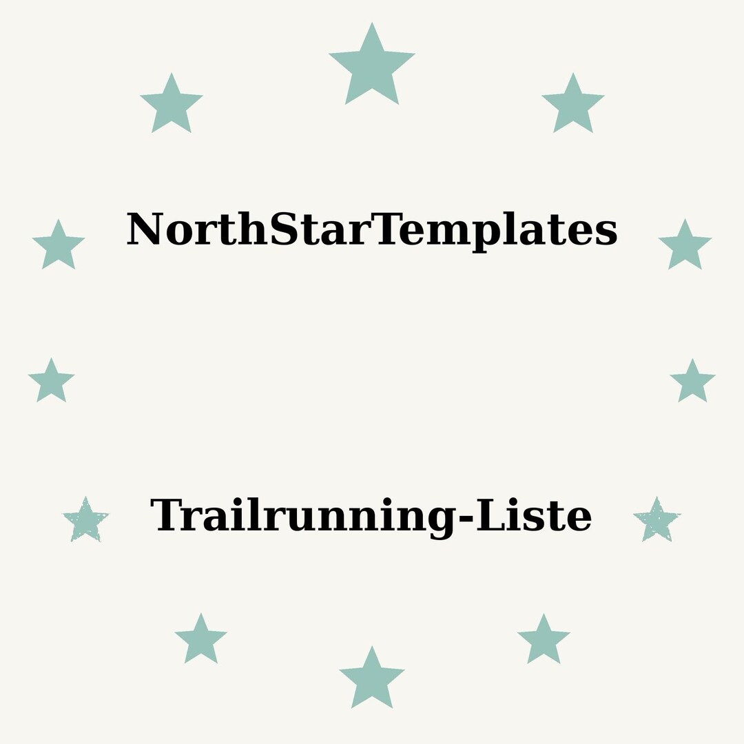 Trail Running List Premium Printable and Editable Template DE EN ES - Etsy