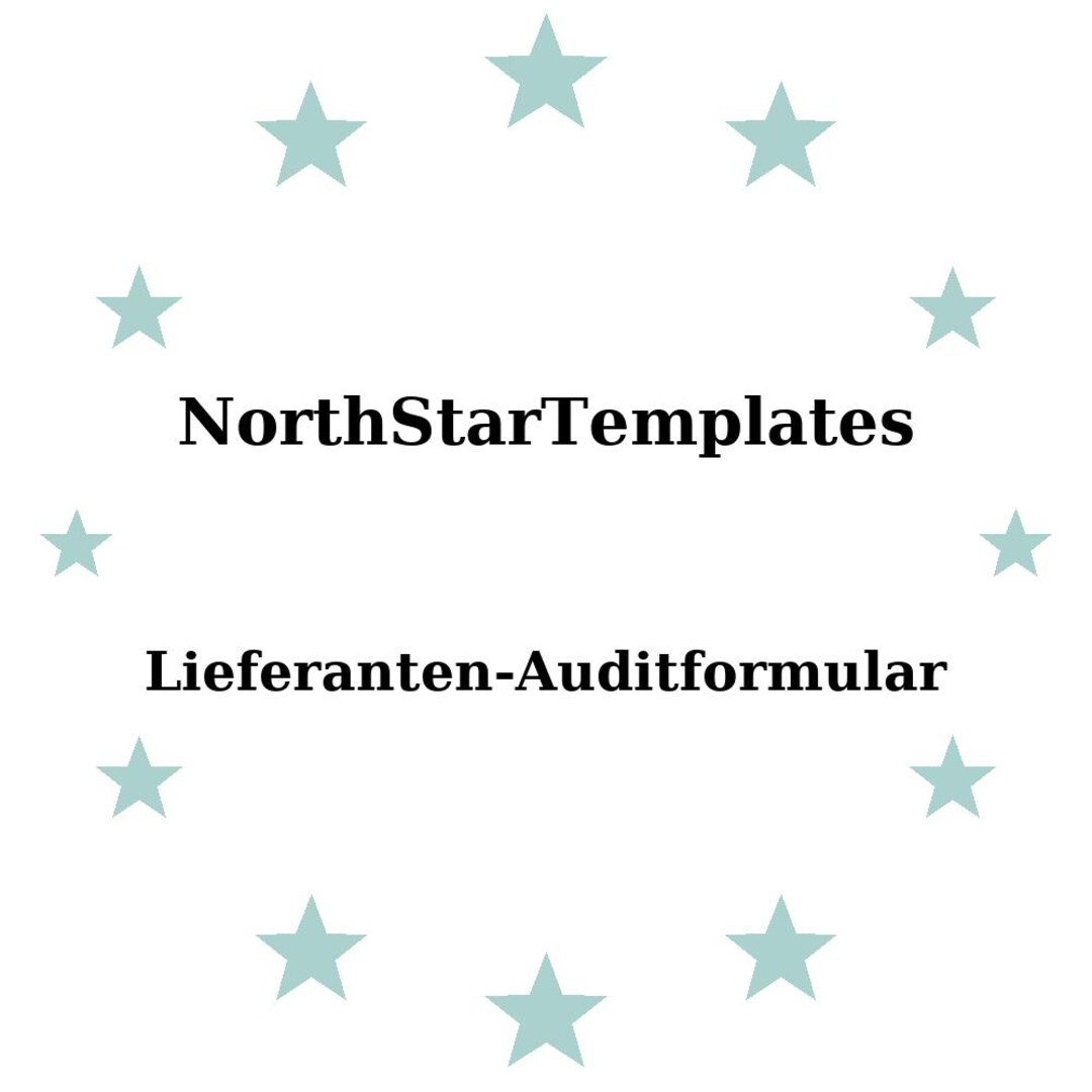 Supplier Audit Form Premium Printable and Editable Template DE EN ES - Etsy