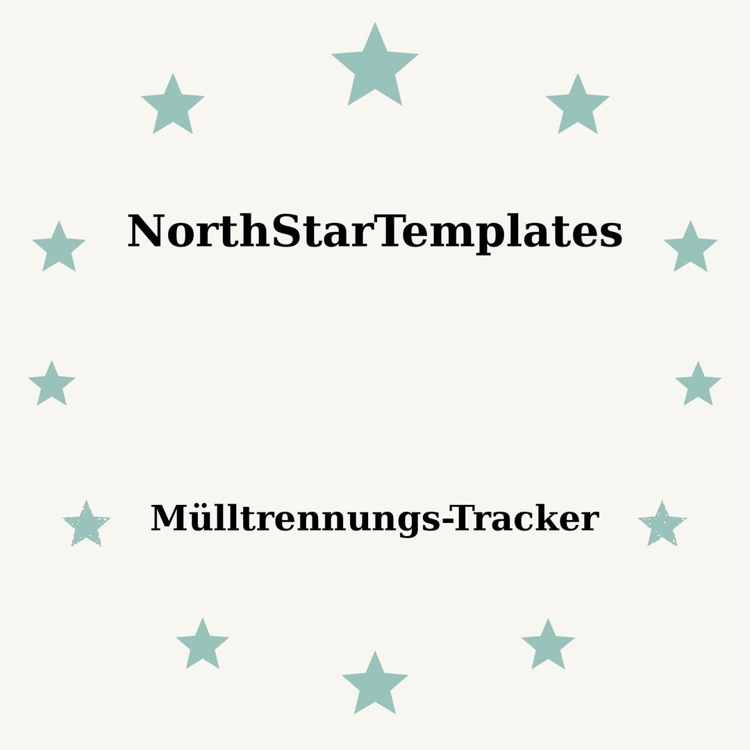 Waste Sorting Tracker Premium Printable and Editable Template DE EN ES ...