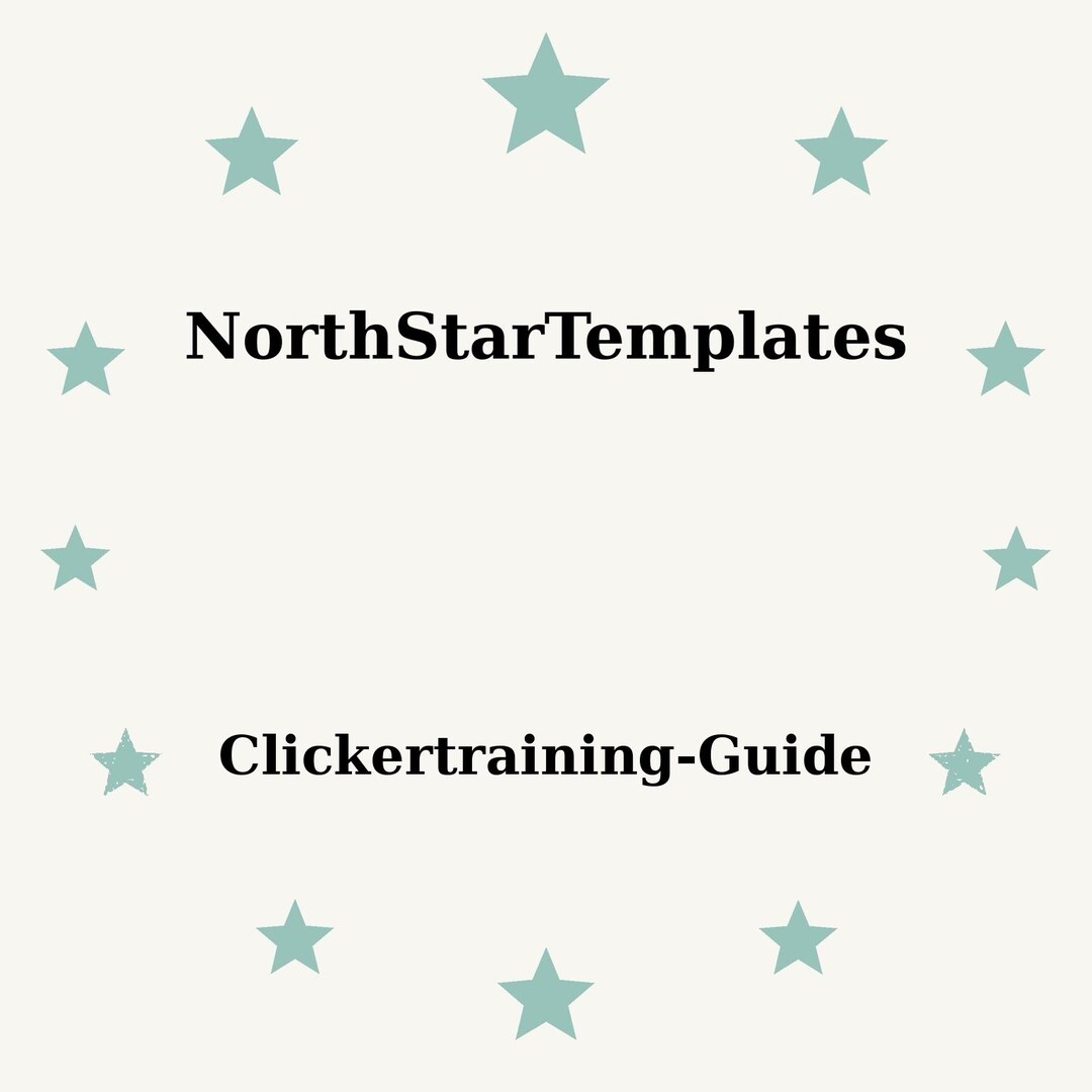Clicker Training Guide Premium Printable and Editable Template DE EN ES ...