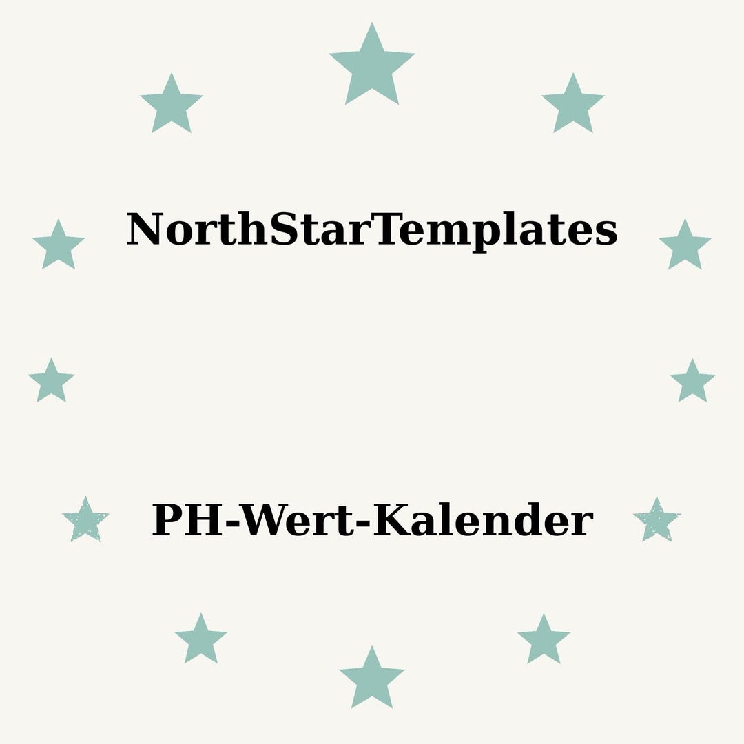 Ph Level Calendar Premium Printable and Editable Template DE EN ES - Etsy