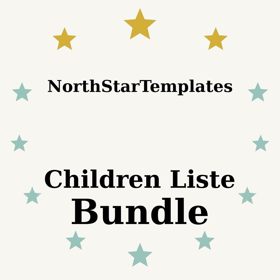 Children List Bundle – 4-part Complete Set - Etsy