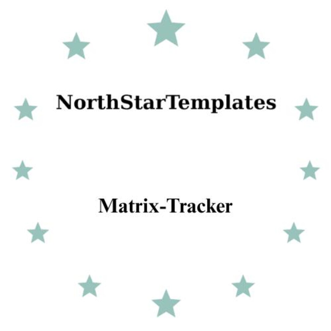 Matrix Tracker Premium Printable and Editable Template DE EN ES - Etsy