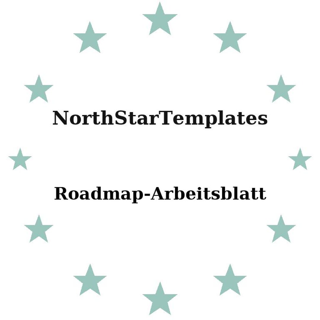 Roadmap Worksheet Premium Printable and Editable Template DE EN ES ...