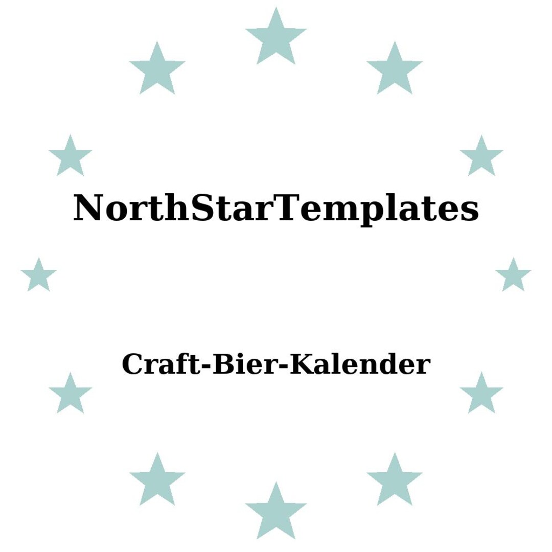 Craft Beer Calendar Premium Printable and Editable Template DE EN ES - Etsy