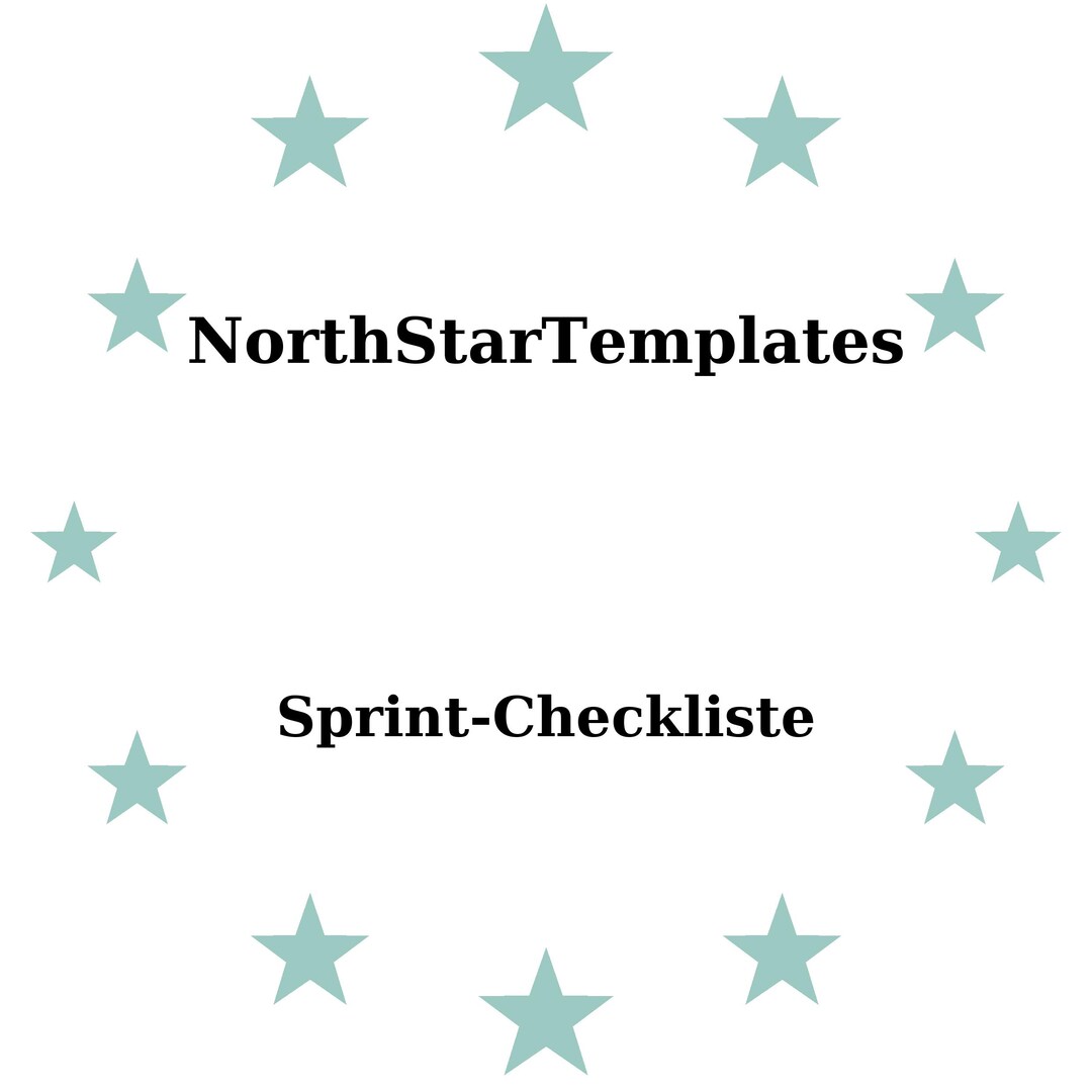 Sprint Checklist Premium Printable and Editable Template DE EN ES - Etsy