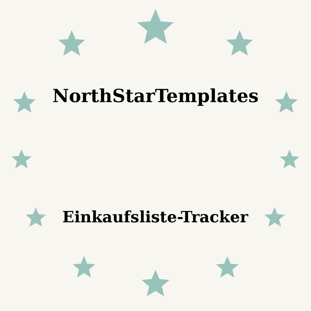 Shopping List Tracker Premium Printable and Editable Template DE EN ES ...