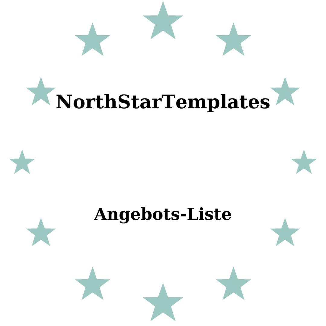 Offer List Premium Printable and Editable Template DE EN ES - Etsy