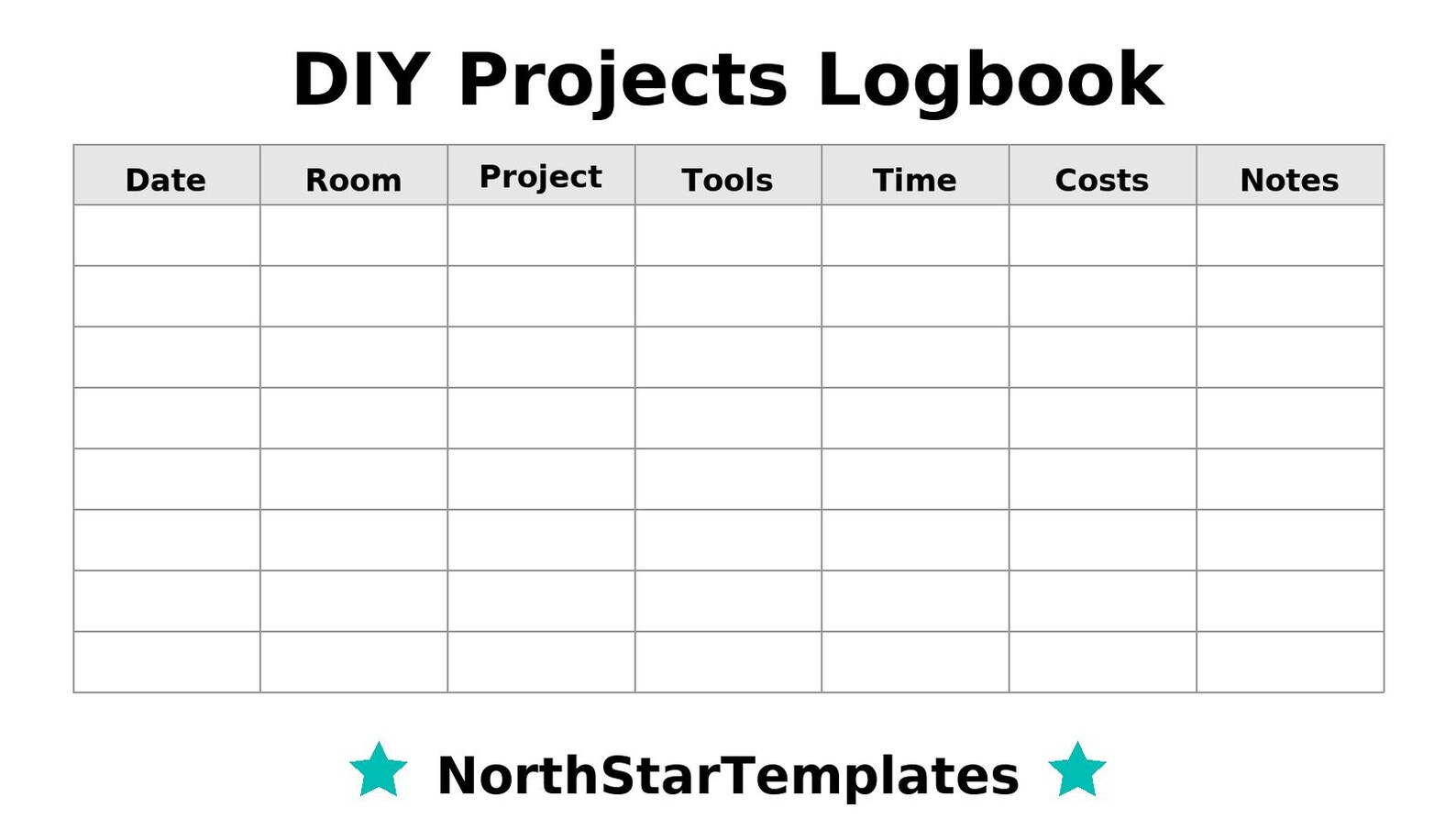 Diy Projects Logbook Premium Printable and Editable Template DE EN ES ...