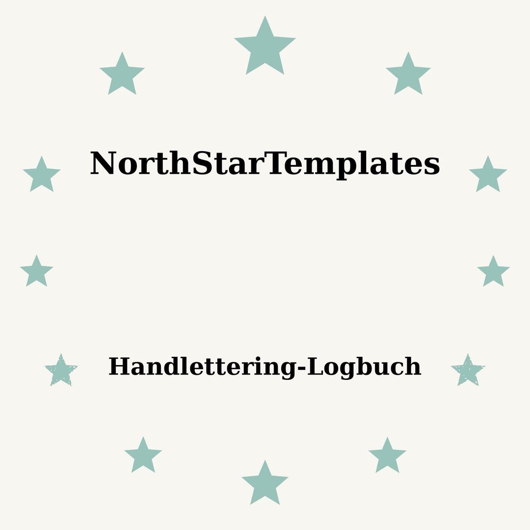 Hand Lettering Logbook Premium Printable and Editable Template DE EN ES ...