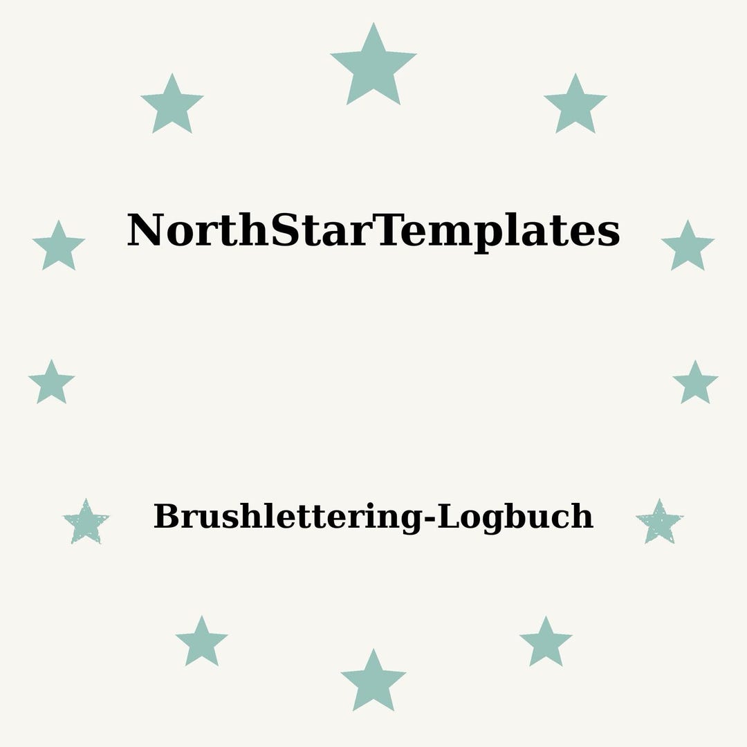 Brush Lettering Logbook Premium Printable and Editable Template DE EN ...