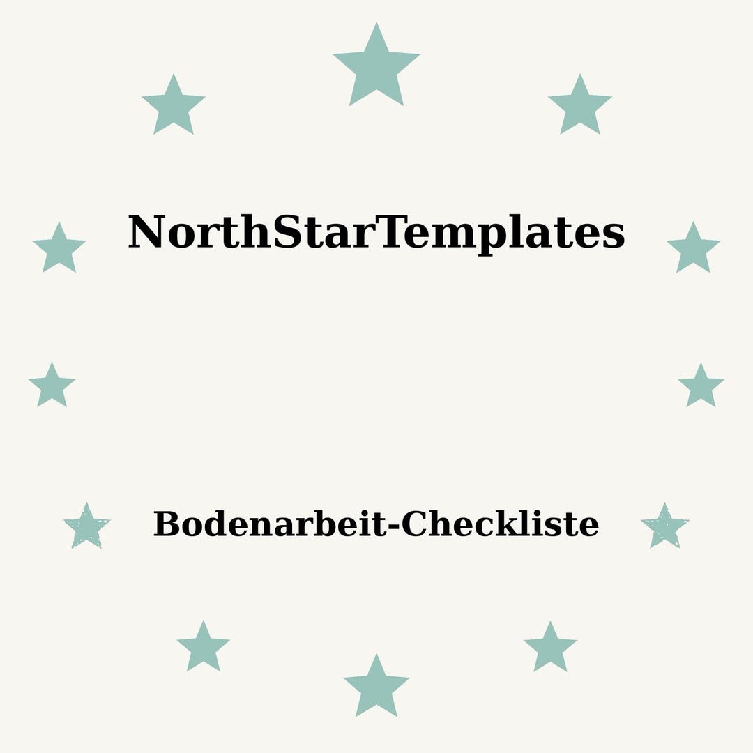 Groundwork Checklist Premium Printable and Editable Template DE EN ES - Etsy