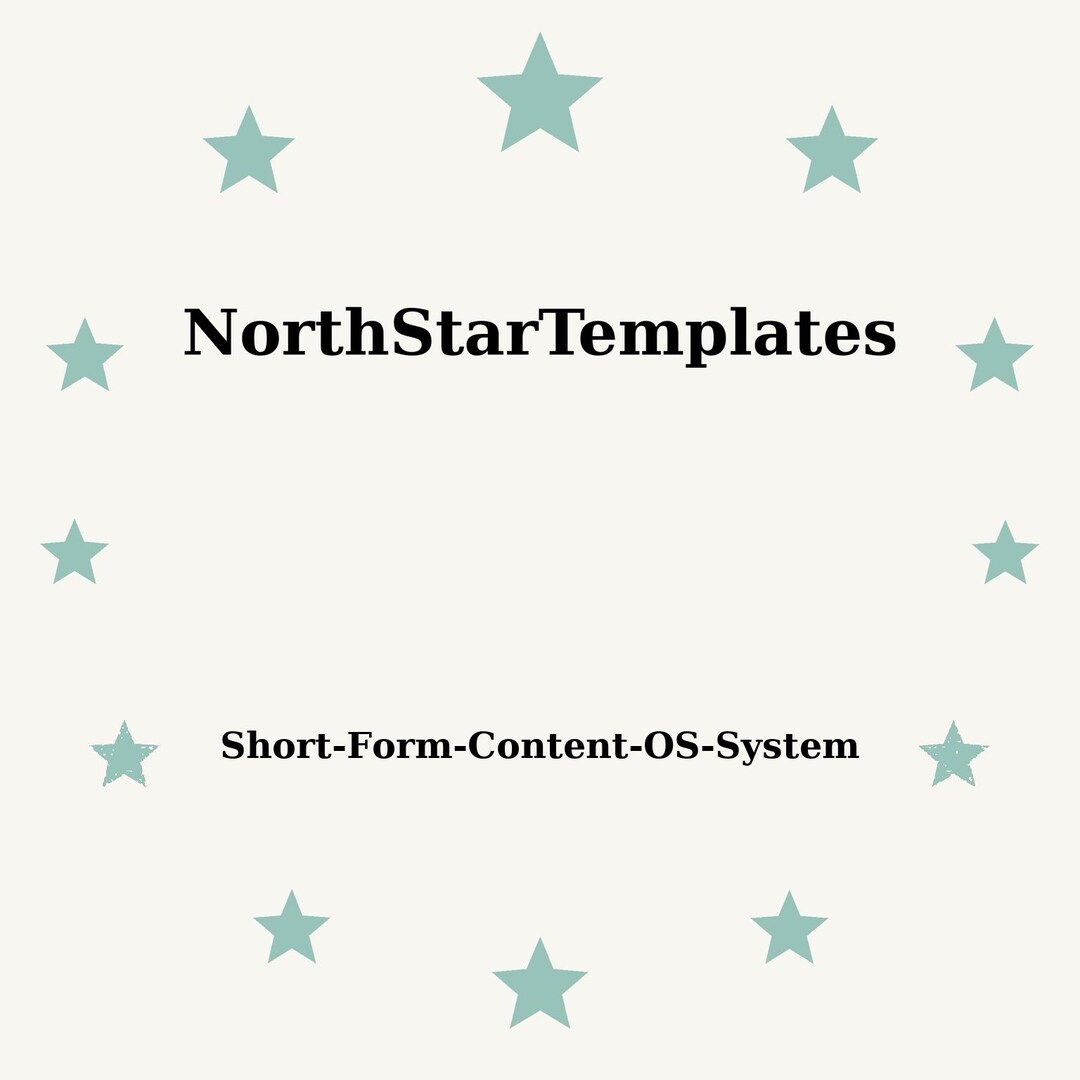 Short-form Content Os System Premium Printable and Editable Template DE ...
