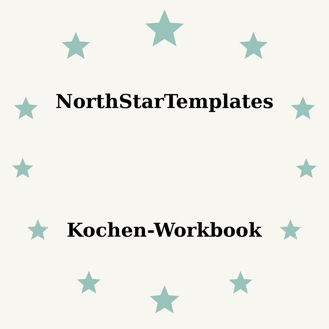 Cooking Workbook Premium Printable and Editable Template DE EN ES - Etsy