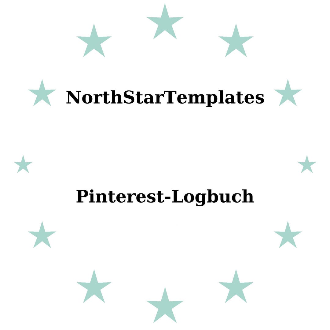 Pinterest Logbook — Premium Printable & Editable Template DE EN ES - Etsy