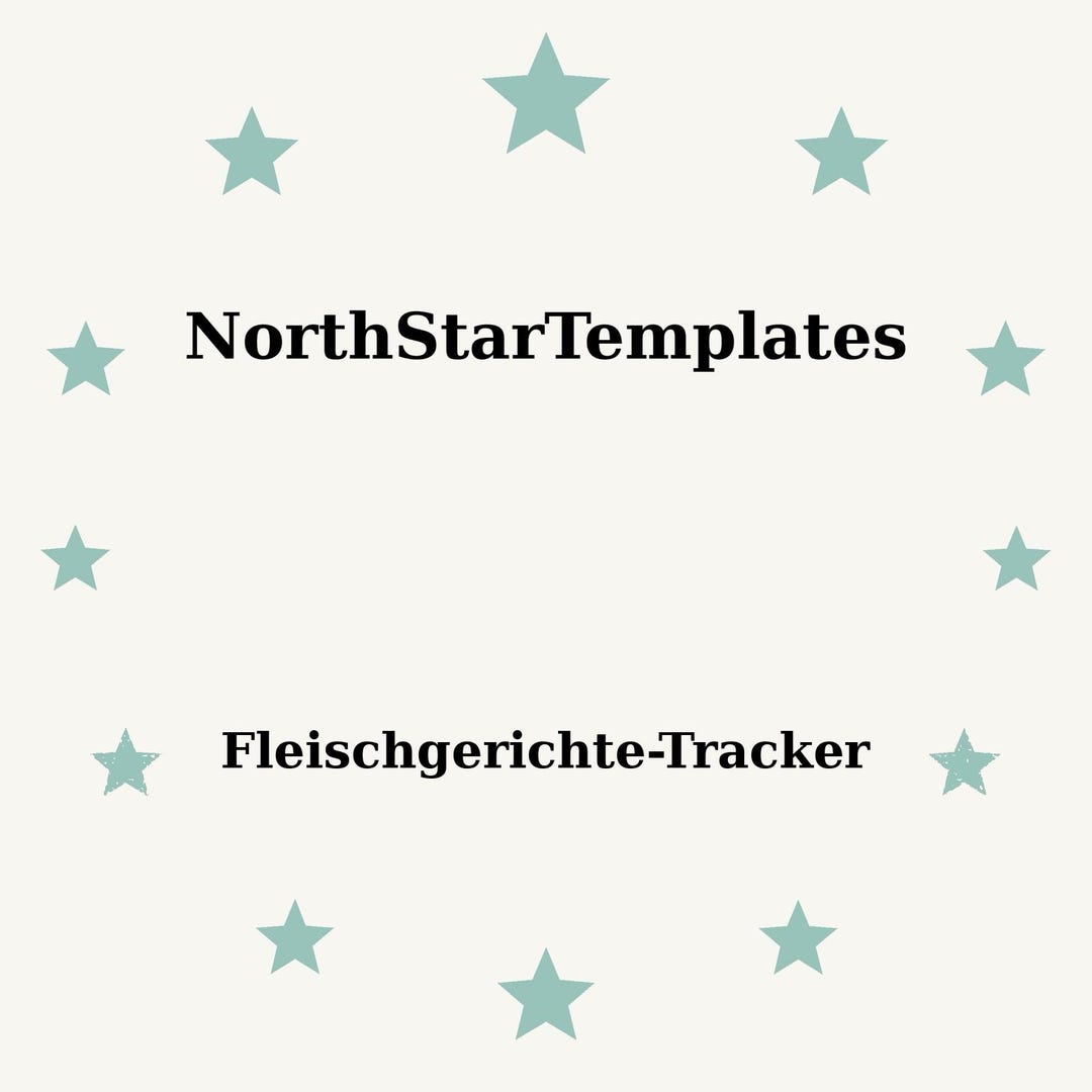 Meat Dishes Tracker Premium Printable and Editable Template DE EN ES - Etsy