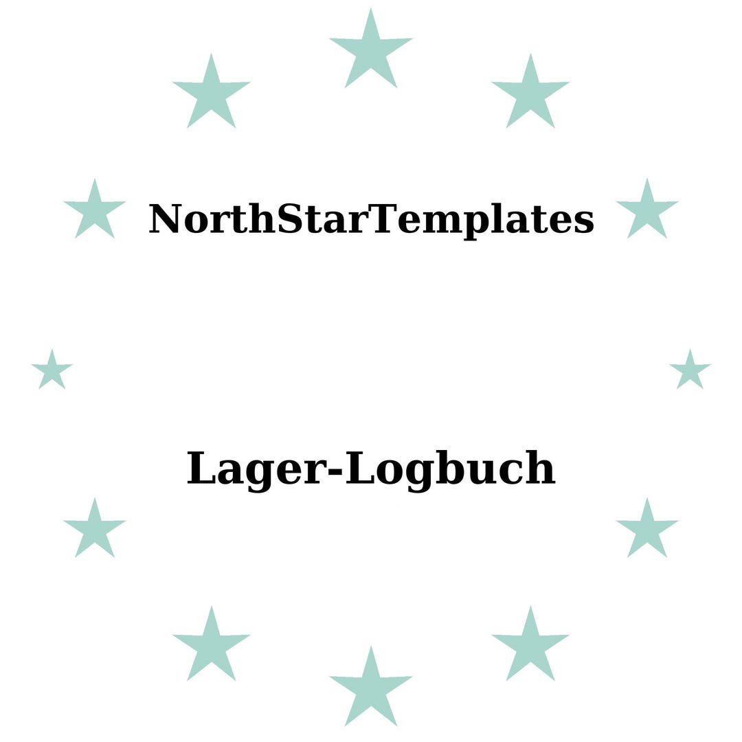 Warehouse Logbook — Premium Printable & Editable Template DE EN ES - Etsy