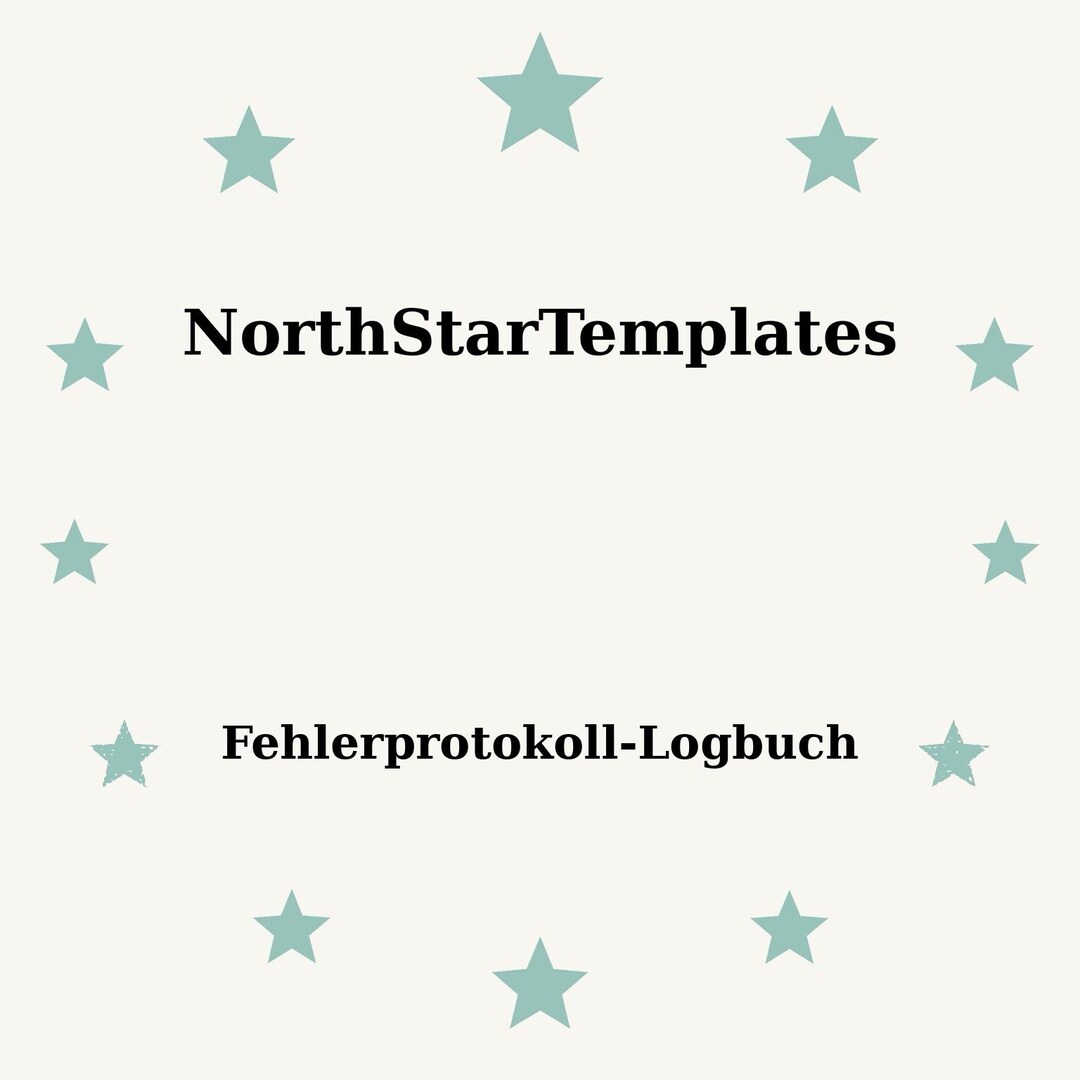 Error Log Logbook Premium Printable and Editable Template DE EN ES - Etsy