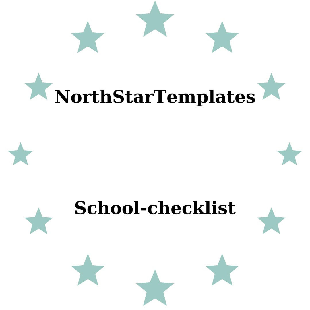School Checklist | Student & Supply Planner | Editable Excel Template ...