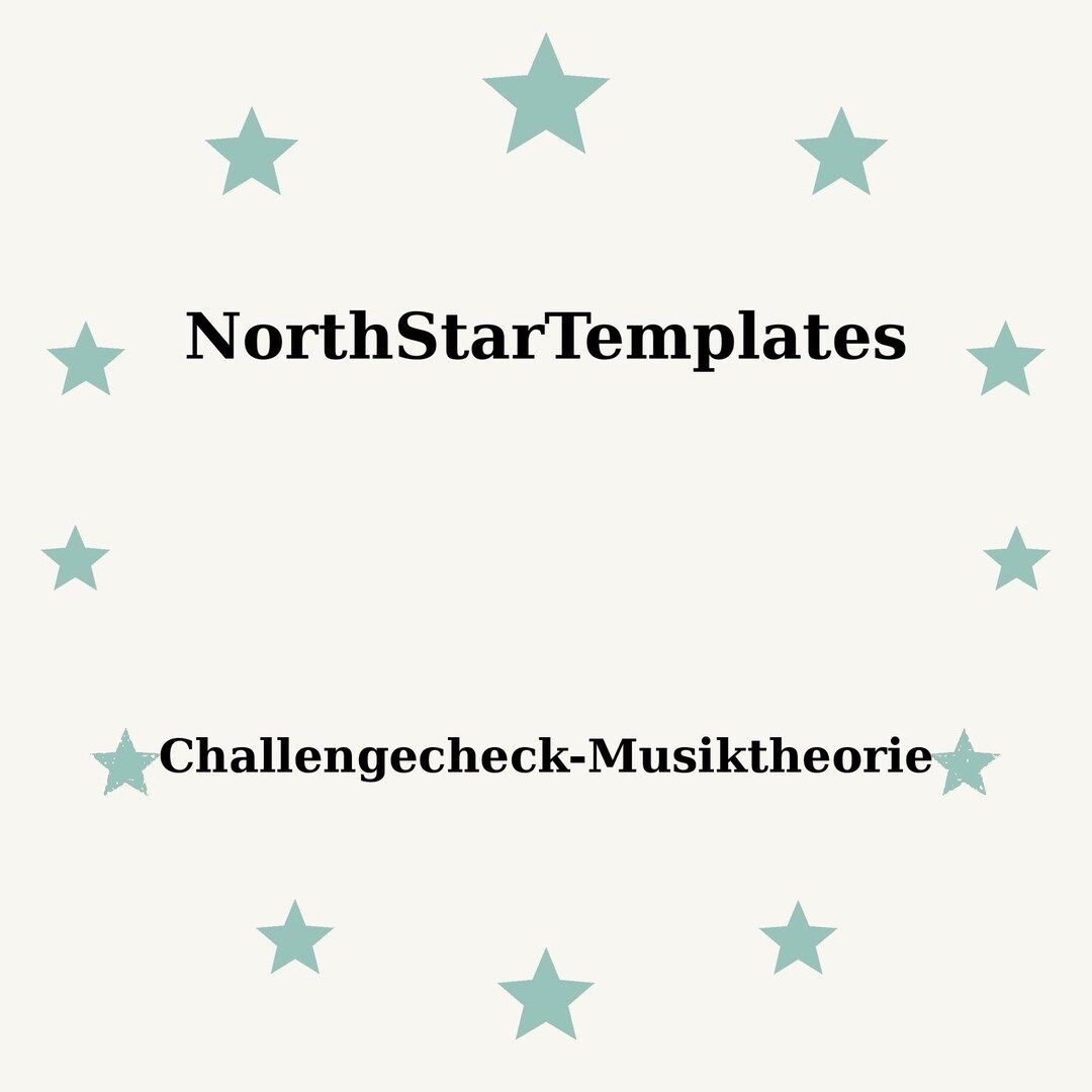Music Theory Challenge Check Premium Printable and Editable Template DE ...
