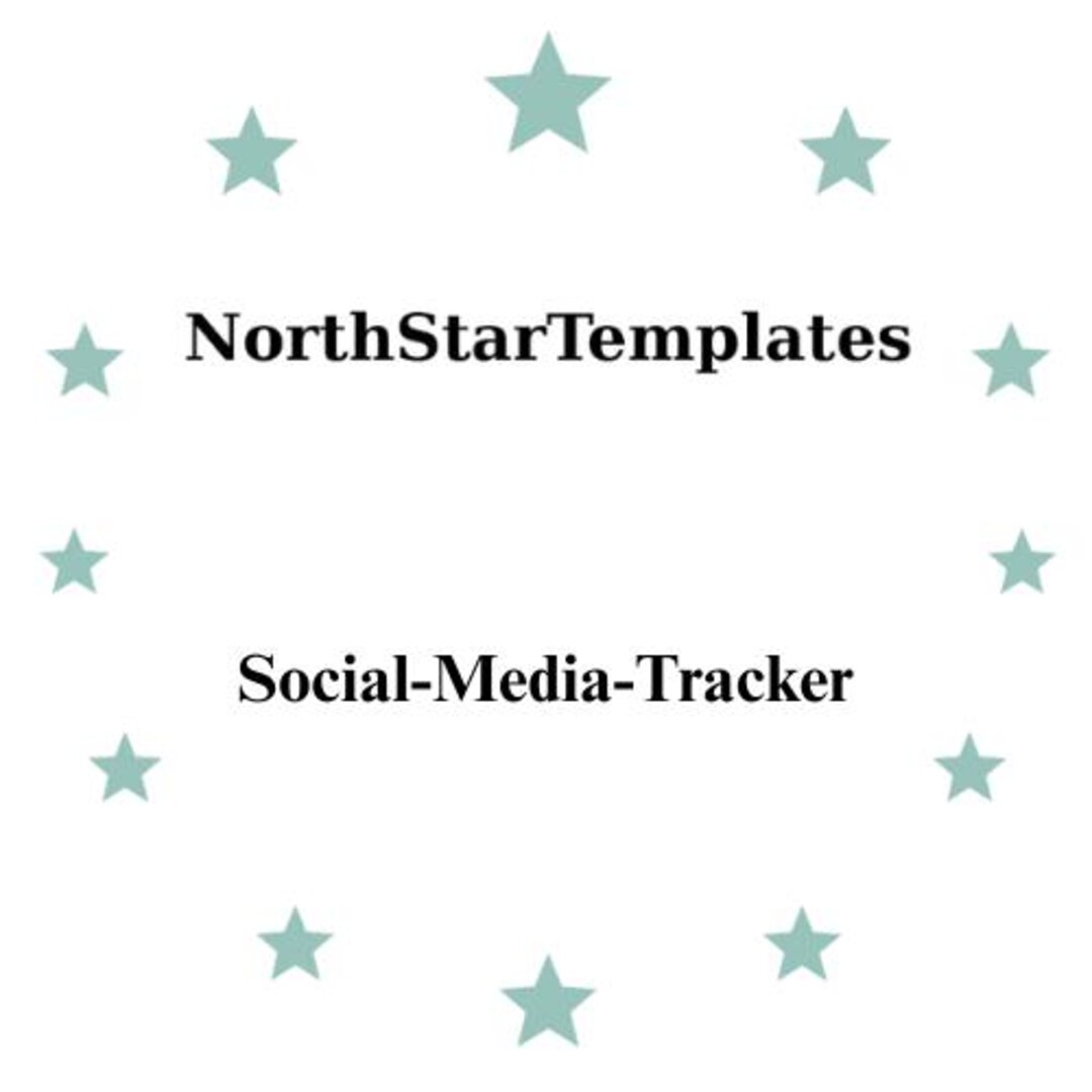 Social Media Tracker Premium Printable and Editable Template DE EN ES ...