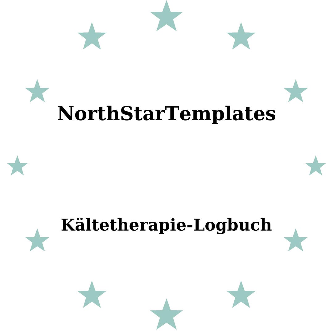 Cold Therapy Logbook Premium Printable and Editable Template DE EN ES ...