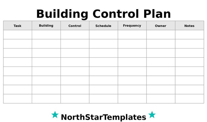 Building Control Plan Premium Printable and Editable Template DE EN ES ...