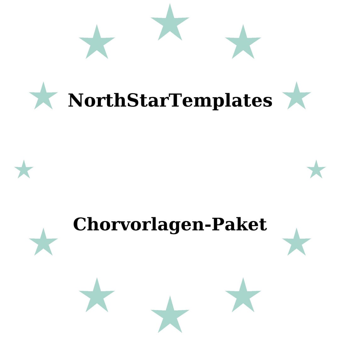Choir Template Pack — Premium Printable & Editable Templates DE EN ES ...