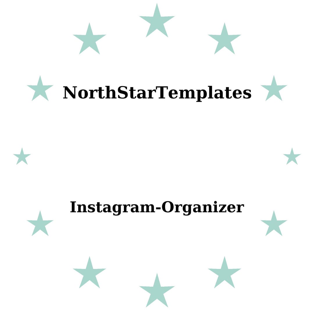 Instagram Organizer — Premium Printable & Editable Template DE EN ES - Etsy