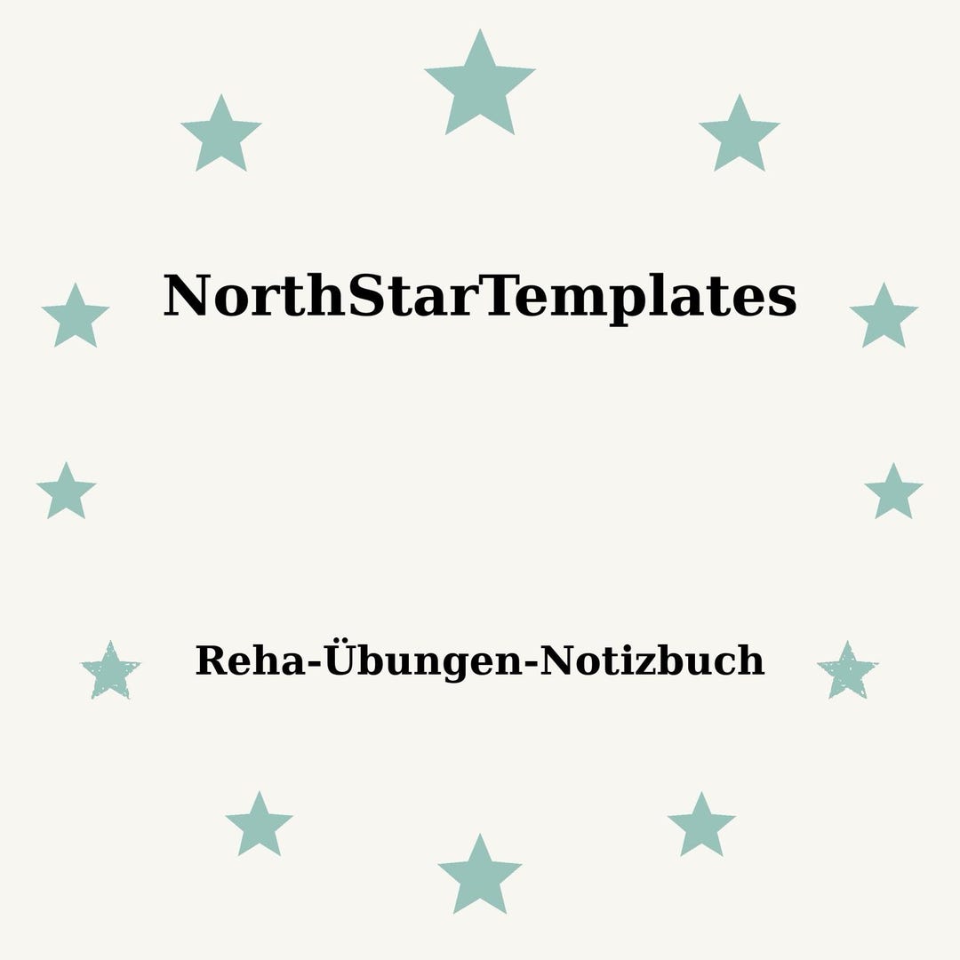 Rehab Exercises Notebook Premium Printable and Editable Template DE EN ...