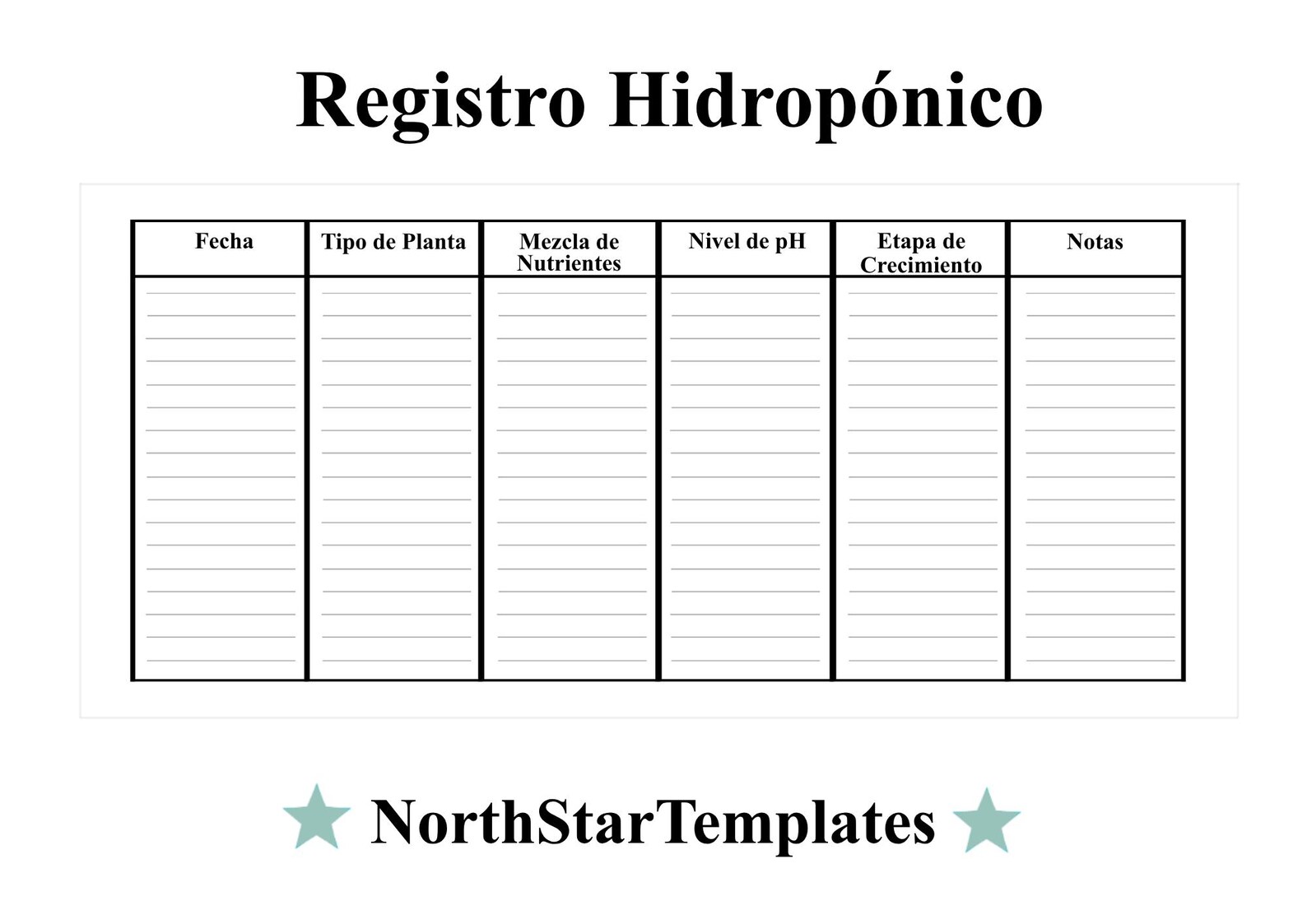 Hydroponics Logbook Premium Printable and Editable Template DE EN ES - Etsy