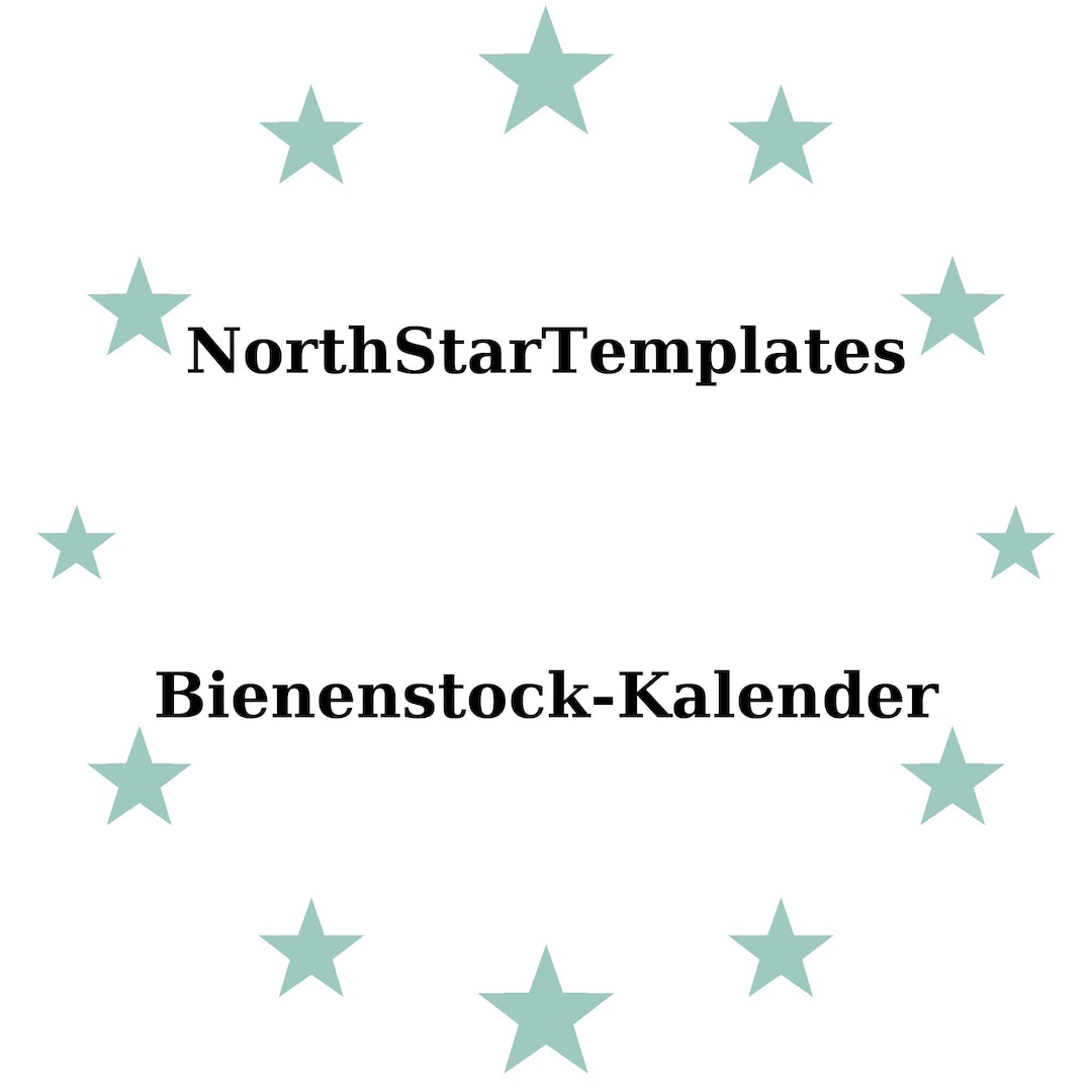 Beehive Calendar Premium Printable and Editable Template DE EN ES - Etsy