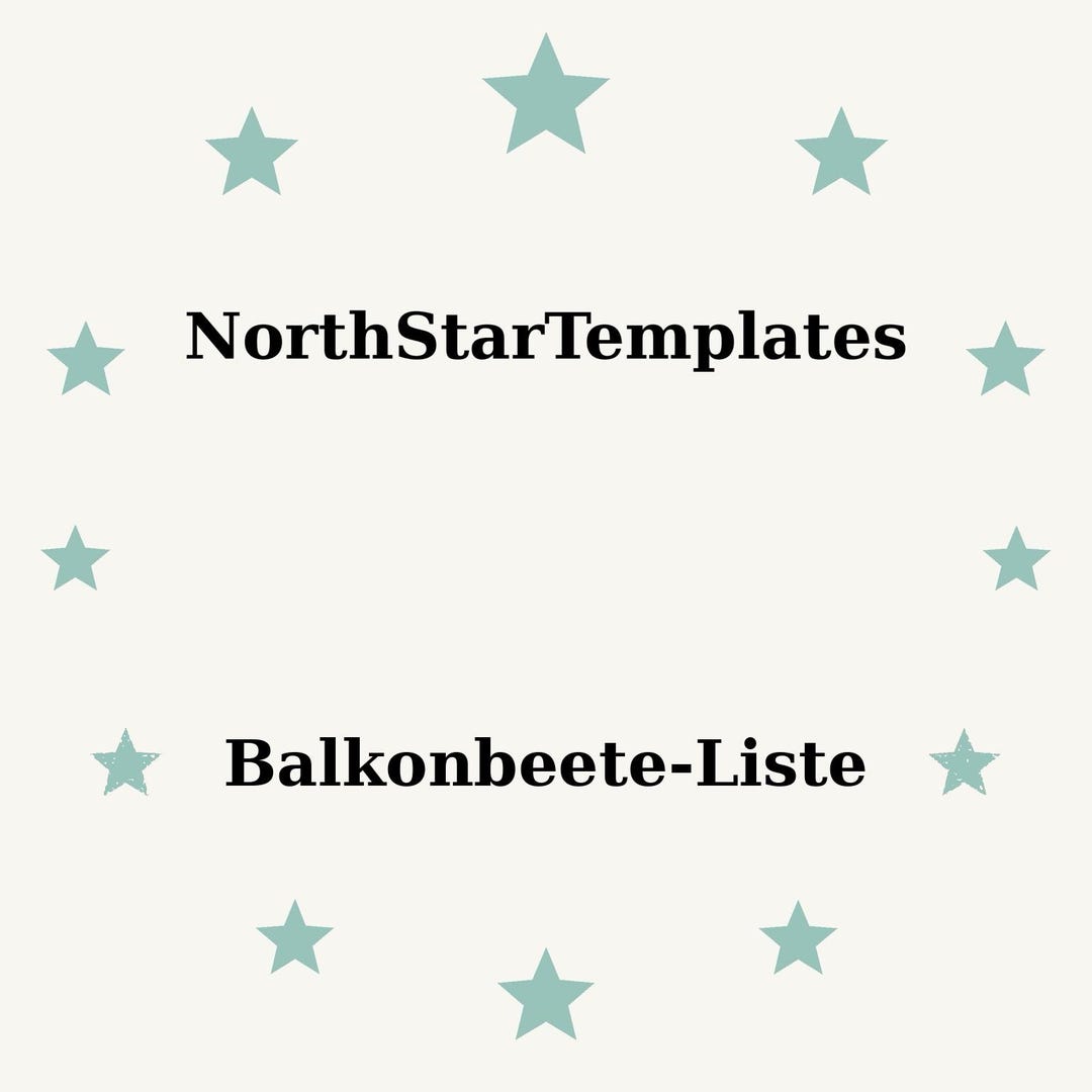 Balcony Garden Beds List Premium Printable and Editable Template DE EN ...