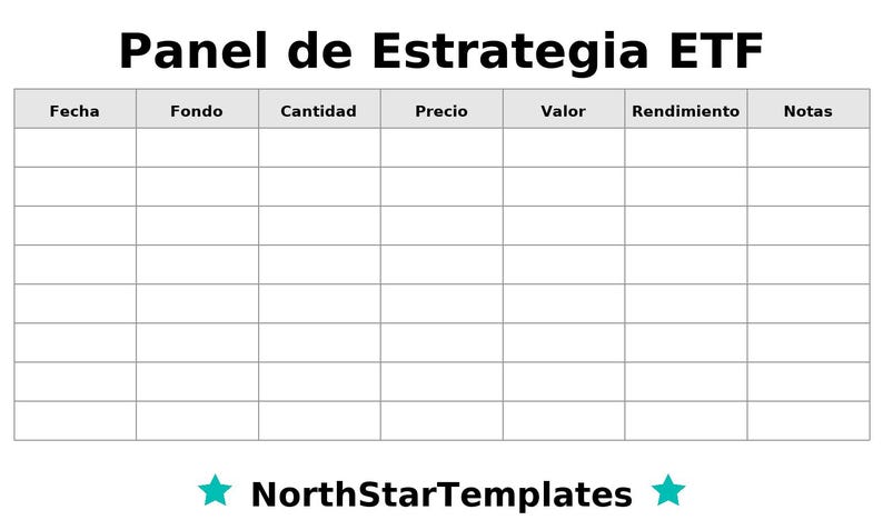 Etf Strategy Dashboard Premium Printable and Editable Template DE EN ES ...