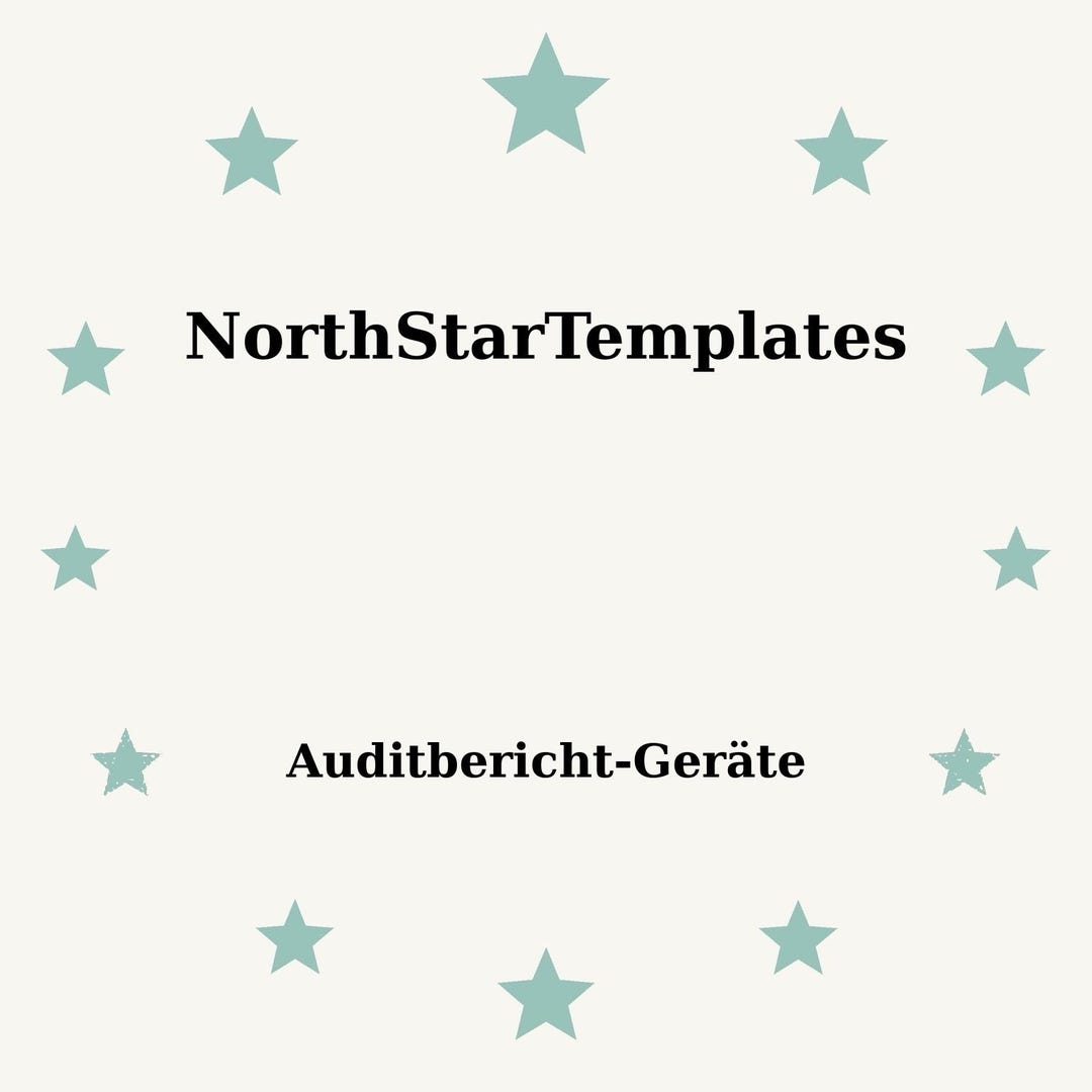 Equipment Audit Report Premium Printable and Editable Template DE EN ES ...