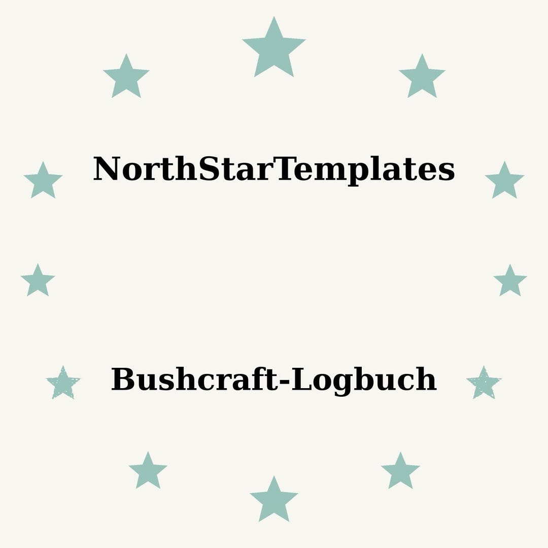 Bushcraft Logbook Premium Printable and Editable Template DE EN ES - Etsy