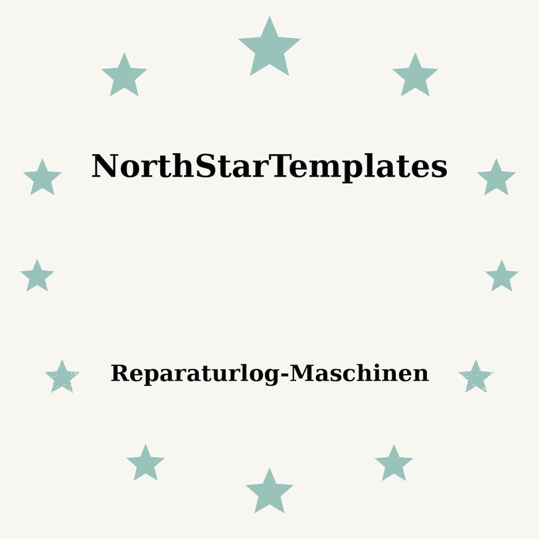 Repair Log - Machines Premium Printable and Editable Template DE EN ES ...