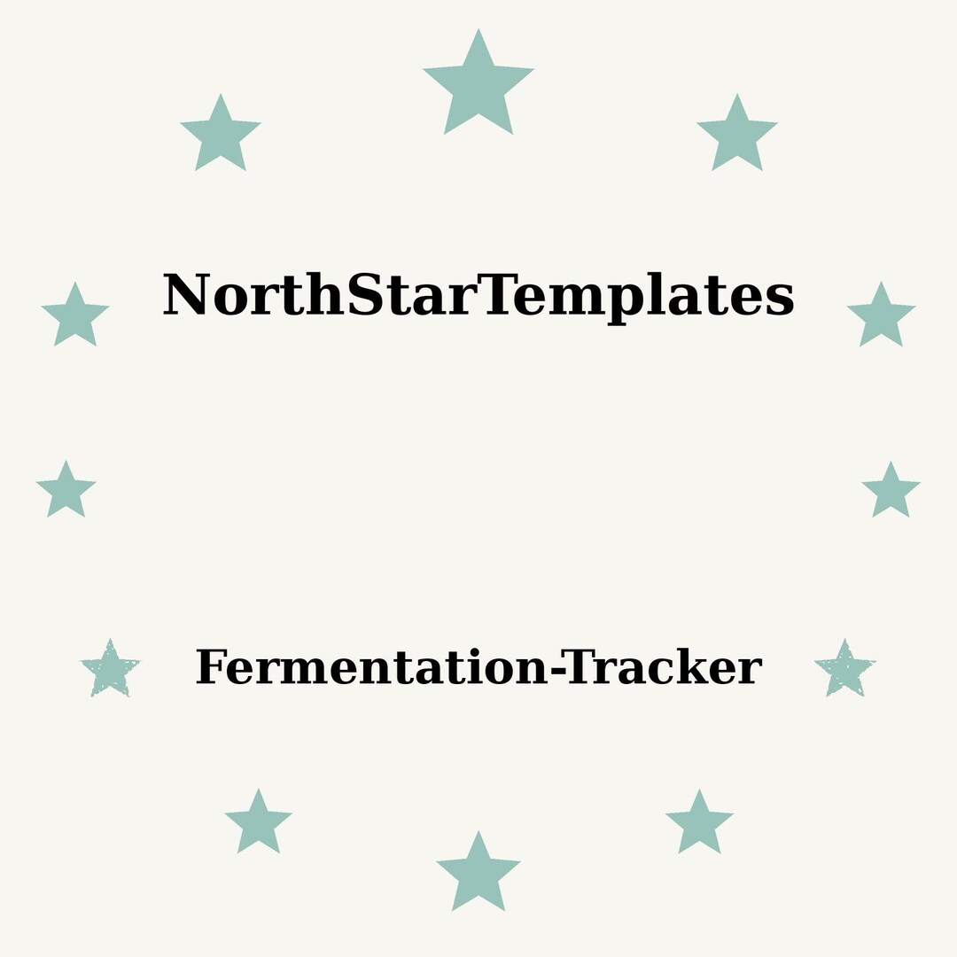 Fermentation Tracker Premium Printable and Editable Template DE EN ES ...