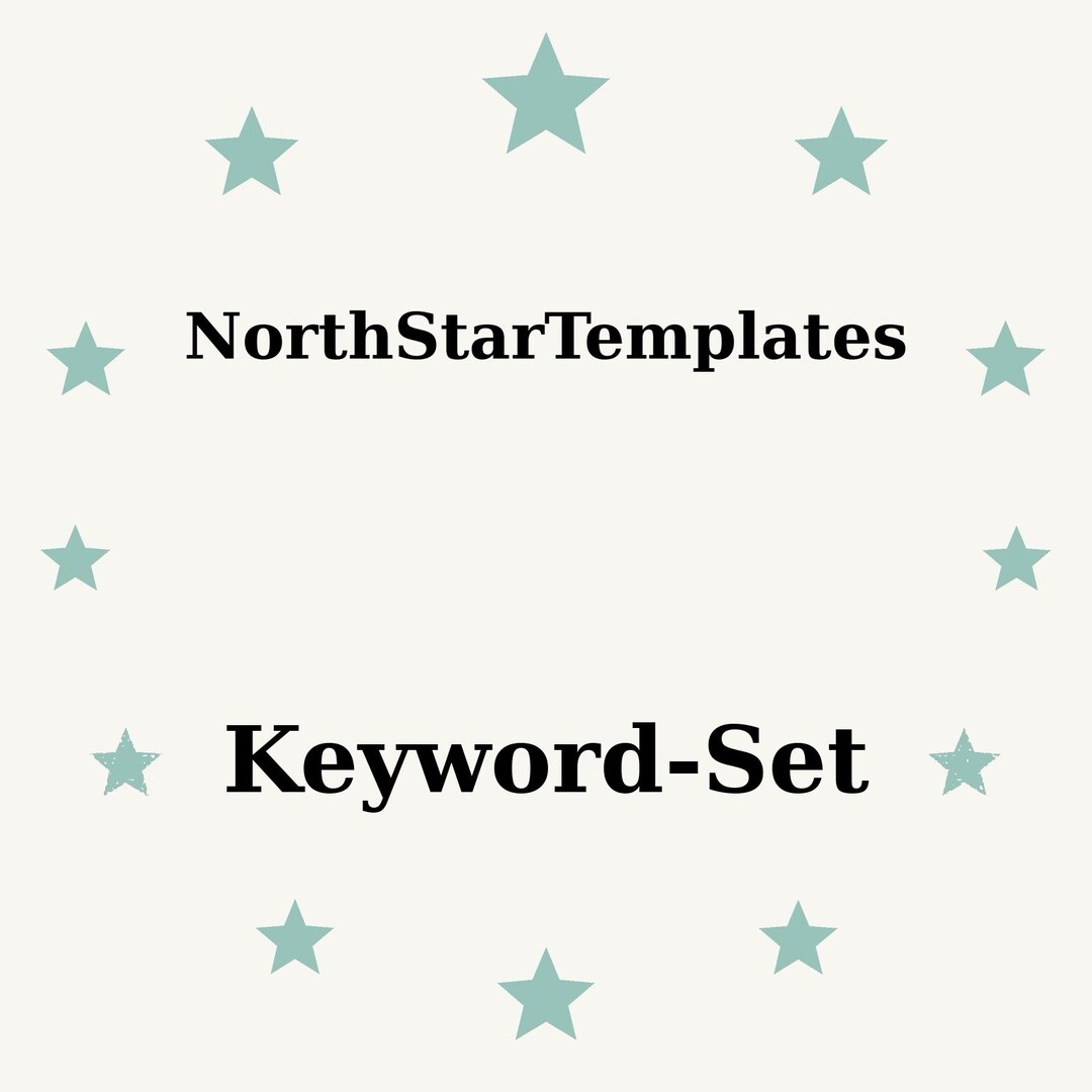 Keyword Set Premium Printable and Editable Template DE EN ES - Etsy